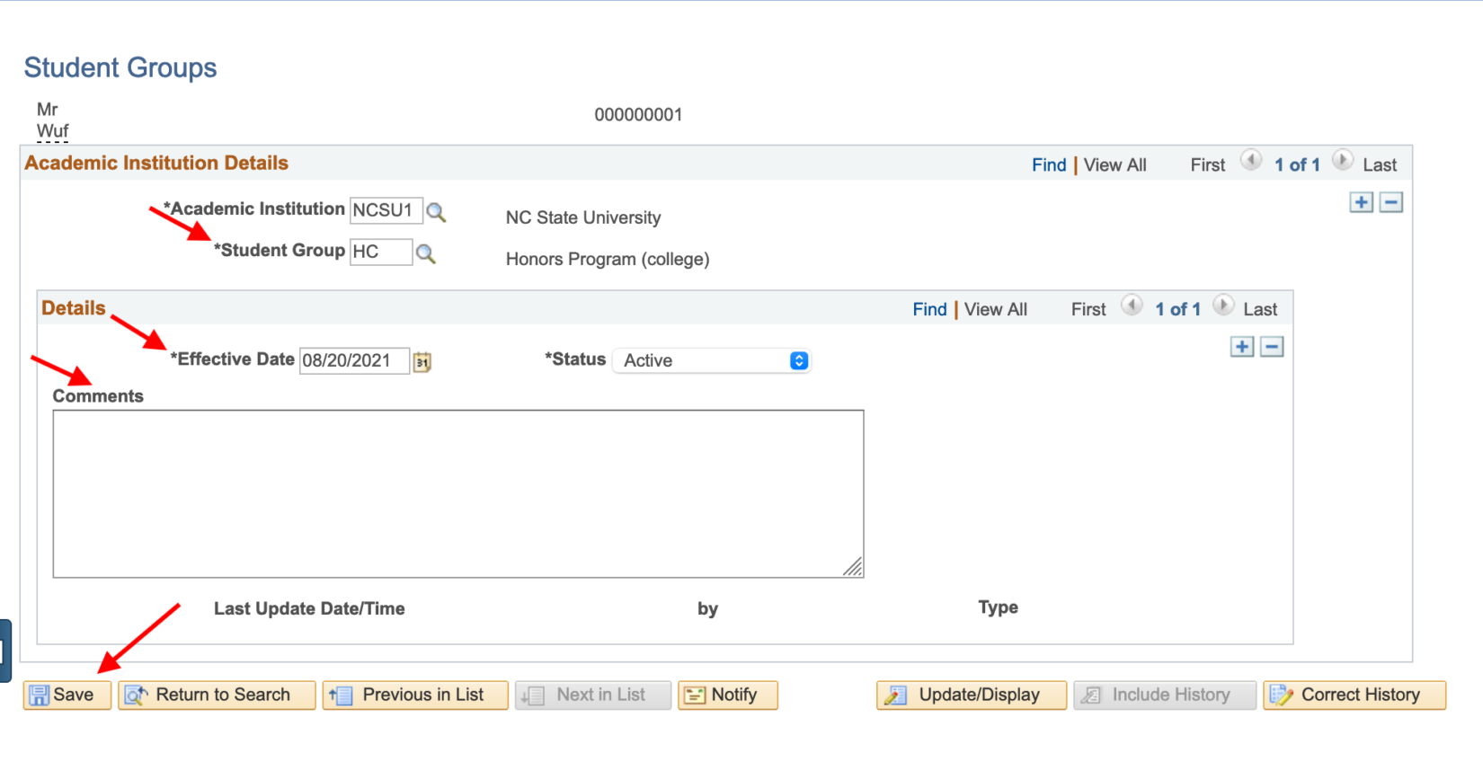 Student Group Addition | MyPack Portal User Guide | NC State University